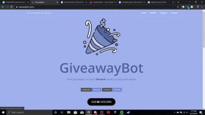Giveaway bot Discord для розыгрышей: команды